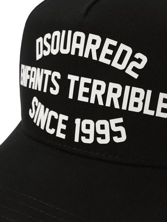Dsquared2 Mens Enfants Terribles Logo Baseball Cap Black Accessories > Beanies & Hats