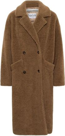 Saint Tropez Zweireihiger Mantel - - Coats - Damen - Braun - L