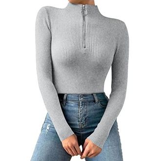 Generic sous Pull Femme Haut Thermique Femme sous Pull Thermique Femme Doux Glamour D&eacute;bardeur Thermique Col Demi Haut en Polaire Allemande Chaleur Intense pou