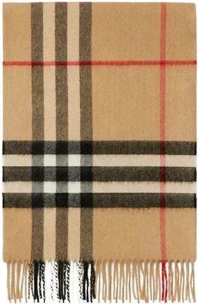 Burberry Femme, Accessoires, Beige, Taille: ONE Size Giant Check Cashmere Scarf