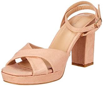 Candela Kirs Sandales Sandalia De Fiesta Ol&iacute;as pour Femme, Beige, 36 EU