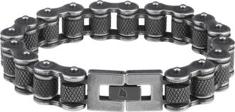 Zippo Armband aus Edelstahl - F&uuml;r Damen und Herren - 22 cm - Silber - Mattes Finish - Fahrradketten Stil mit Clipverschluss - In Geschenkbox