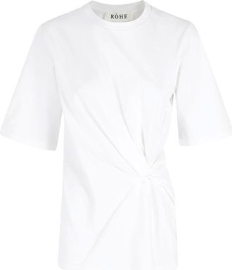 R&oacute;he Femme, Tops, Blanc, Taille: 38 FR Re-Invented Twisted T-Shirt