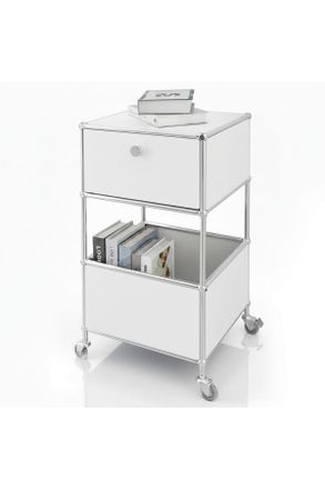 Floordirekt Regal Concept Epure Mk-145, Wei&szlig;, Metall, 40x69x40 cm, stehend, Wohnzimmer, Regale, B&uuml;cherregale