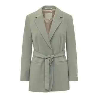 Calvin Klein Femme, Vestes, Vert, Taille: 36 FR Blazer D&eacute;contract&eacute; en Twill avec Ceinture