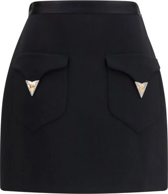 Versace Woll-Minirock - - Skirts - Damen - Schwarzk - M
