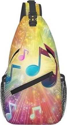 Generic Sac &agrave; bandouli&egrave;re color&eacute; sur le th&egrave;me musical - Sac &agrave; dos de voyage pour homme - Sac &agrave; dos de randonn&eacute;e