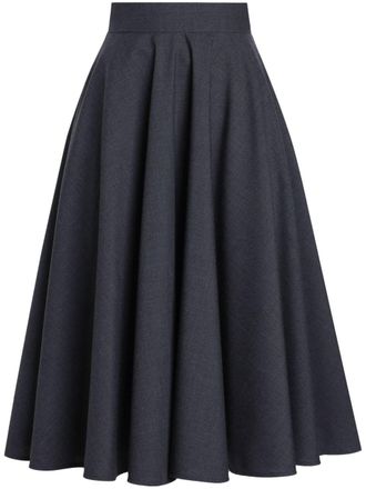 Dolce & Gabbana jupe mi-longue &agrave; design pliss&eacute; - Gris