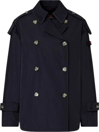 Peuterey Femme, Manteaux, Bleu, Taille: 38 FR Peacoat en tissu technique