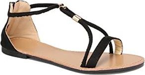 La Modeuse Sandales &agrave; brides d&eacute;tails m&eacute;tallis&eacute;s