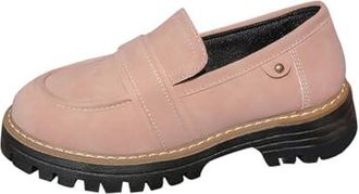 Generic Mocassins &agrave; enfiler confortables et d&eacute;contract&eacute;s pour femme - Style r&eacute;tro classique - Semelle &eacute;paisse antid&eacute;rapante - Chaussures de marche, travail, b