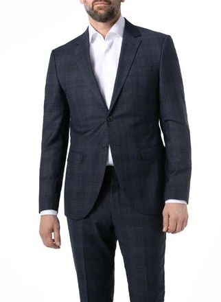 Joop Herren Sakkos blau kariert Slim Fit