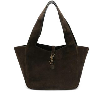 Saint Laurent Le 5 &agrave; 7 Bea Suede Logo-plaque Tote Bag