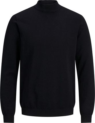 Jack & Jones Herren Jjebasic Knit Mock Neck Noos Pullover, Schwarz, S EU