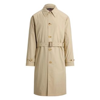 Ralph Lauren Homme, Manteaux, Beige, Taille: 2XS Manteau Balmacaan en Popeline Stretch