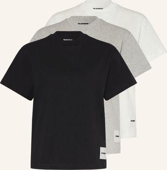 Jil Sander 3er-Pack T-Shirts grau