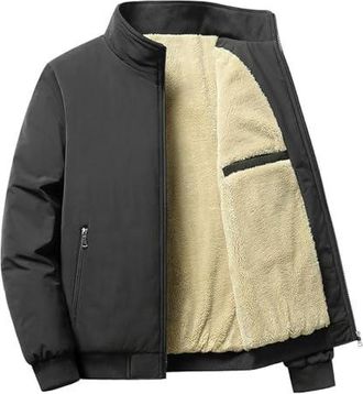 Generic NYSBH Veste dhiver chaude en polaire pour homme Parka Manteau &eacute;pais Veste int&eacute;rieure coupe-vent pour homme Grande taille 6XL 8XL, Noir, 7XL
