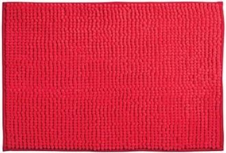 MSV Badteppich Badvorleger Duschvorleger Chenille Hochflor Badematte 40x60 cm - Rot