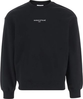 Maison Kitsun&eacute; Herren, Sweatshirts & Hoodies, Schwarzk, XLGr&ouml;&szlig;e