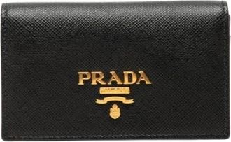 Prada Porte-cartes de visite Pre-owned - Femme - Pre-owned - Noir - Taille: ONE Size