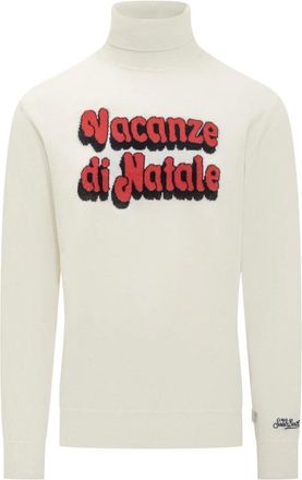 MC2 Saint Barth Homme, Pulls, Blanc, Taille: M Vacanze di Natale Turtleneck