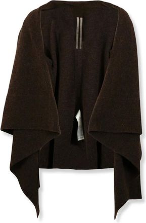 Rick Owens Femme, Vestes, Brun, Taille: 40 FR Gilet Cardigan Drap&eacute;
