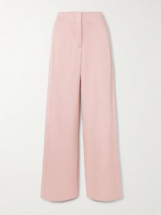 Veronica Beard Ronin Hose Mit Weitem Bein Aus Cr&ecirc;pe - Pink