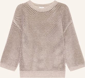 PESERICO Peserico Pullover Mit Leinen Und Schmucksteinen beige