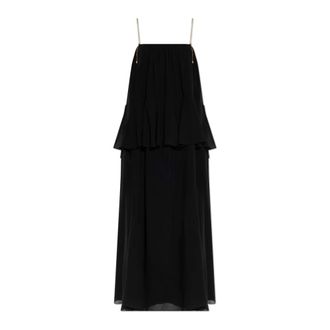 Chlo&eacute; Seidenkleid - - Dresses - Damen - Schwarzk - S