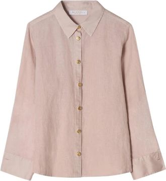 Busnel Femme, Blouses et Chemises, Rose, Taille: 40 FR Nenne Linen Shirt
