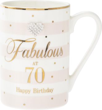 Leonardo Glamorous at 70 Diamante Tasse Happy Birthday Mad Dots Kollektion