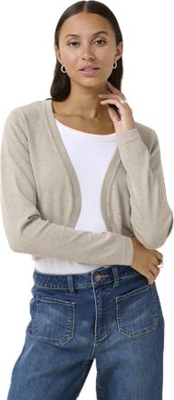 Kaffe Bolero Astrid Damen Bolero Astrid Elegant J&auml;ckchen Langarm Cardigan Bolerojacke XL, Elephant Skin Melange