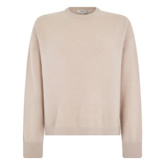 Max Mara Femme, Pulls, Beige, Taille: 38 FR Nebbie Crewneck Sweater