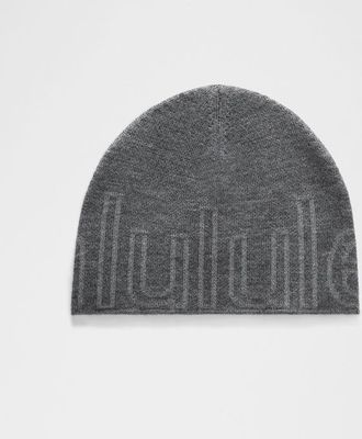 lululemon Wordmark Merino Wool Skull Beanie - Gris