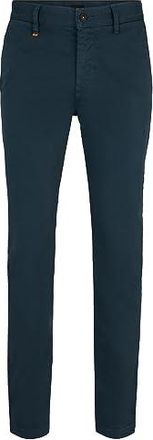 BOSS Hommes Schino-Taber-1 D Chino Tapered Fit en Satin de Coton Stretch Surteint