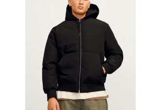 Jack & Jones Outdoorjacke JCOCOLLECTIVE Bomber Jacket SN mit verstellbarer Kapuze