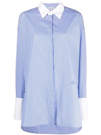 Loewe chemise oversize &agrave; poignets contrastants - Bleu