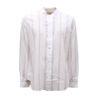 Eleventy Leinenmischung Hemd im koreanischen Stil - - Shirts - Herren - Wei&szlig; - XL