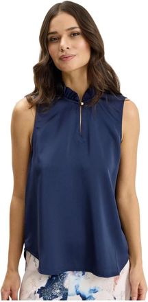 In Front IN Front, Femme, Tops, Bleu, Taille: 42 FR D&eacute;bardeur
