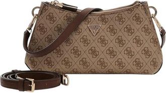 Guess sac à épaule bandoulière Noelle II Tri Compartment Shoulder Crossbody Bag Latte Logo/Brown brun
