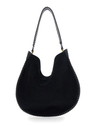Isabel Marant Womens Shoulder Bag Oskan Black Suede