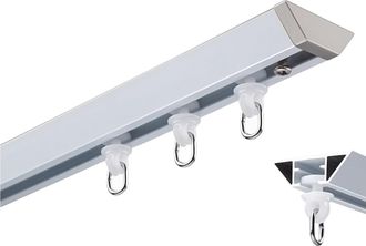 Generic V-Typ Deckenvorhangschiene Aluminium Vorhangstange 70 100 120 180 200 300 500 cm Schiebevorhangschiene Gardinenschiene for Zuhause, Schlafzimmer, Fens