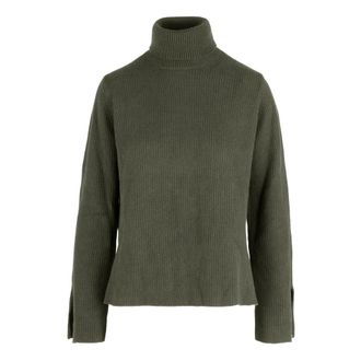 Bomboogie Femme, Pulls, Vert, Taille: 40 FR Pull Col Roul&eacute; en M&eacute;lange de Coton