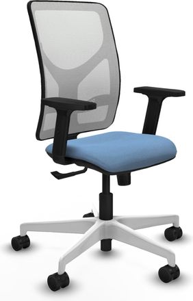 Piqueras y Crespo Computerstuhl mit 2D-Armlehnen, h&ouml;henverstellbare Lendenwirbelst&uuml;tze, ausgestattet mit 3 Positionen und Schneideschaum, mit Rollen von 65 mm, Nylon, W