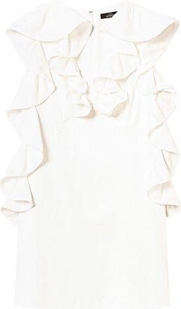 Twin-Set Wickelkleid mit V-Ausschnitt - Wei&szlig;