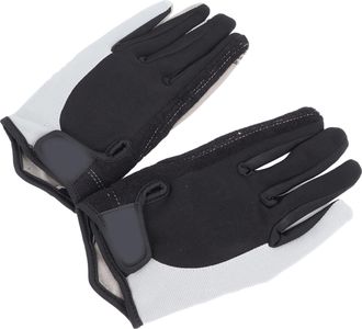 CHICIRIS Fahrradhandschuhe, Atmungsaktive Graue Vollfinger-Fahrradhandschuhe mit Silikon-Handflächenunterstützung für Radfahren und Motorrad-Outdoor-Aktivitäte