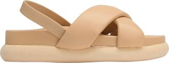 8 by YOOX LEATHER FLATFORM SANDALS