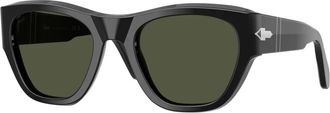 Persol Klassische Schwarze Sonnenbrille - - Accessories - unisex - Schwarzk - 53 MM