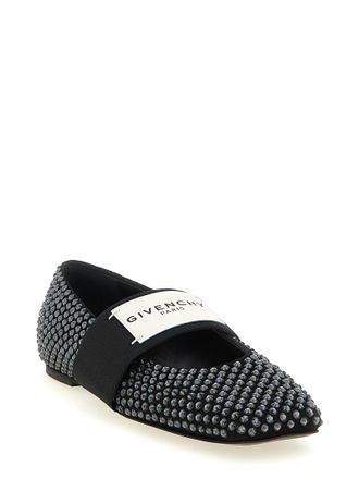 Givenchy Womens Black Calfskin Ballet Flats