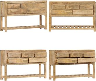vidaXL Sideboard 120x30x75 cm Massivholz Mango - Holz Sideboard - Mangoholz Sideboard - Vintage Sideboard - Retro Sideboard - Wohnzimmer M&ouml;bel - Home &